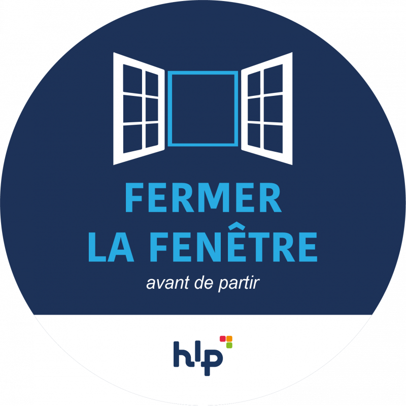 Autocollant "Fermer la fenêtre" - HLP Factory